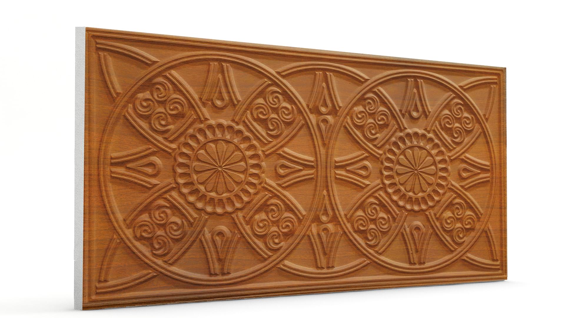 Güneş Koyu Kahve Oymalı Ahşap Panel - Potre Home